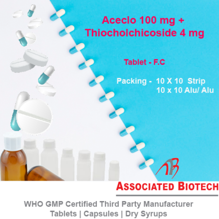 Aceclo 100 mg + Thiocholchicoside 4 mg